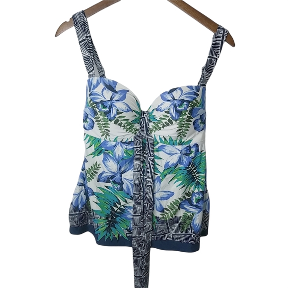 Coco Reef | Swim | Coco Reef 32 34 D Tropical Blue Swim Tankini Top ...